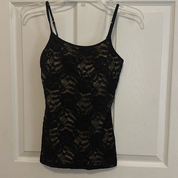 Express | Tops | Black Lace Inside Nude Bra Cami From Express Xs | Poshmark
